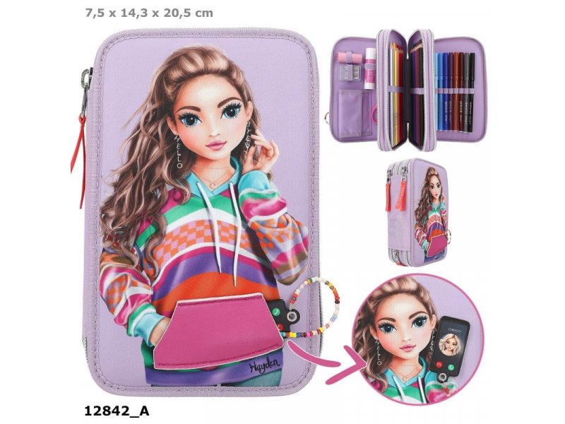 TOPModel 3 Fach Federtasche m Depesche 0012842