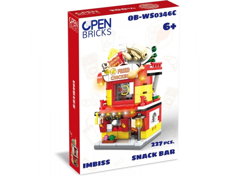 Kleiner Imbiss/Fried Chicken Teile 227 / Shops & Stores Open Brick Source OB-WS0346C